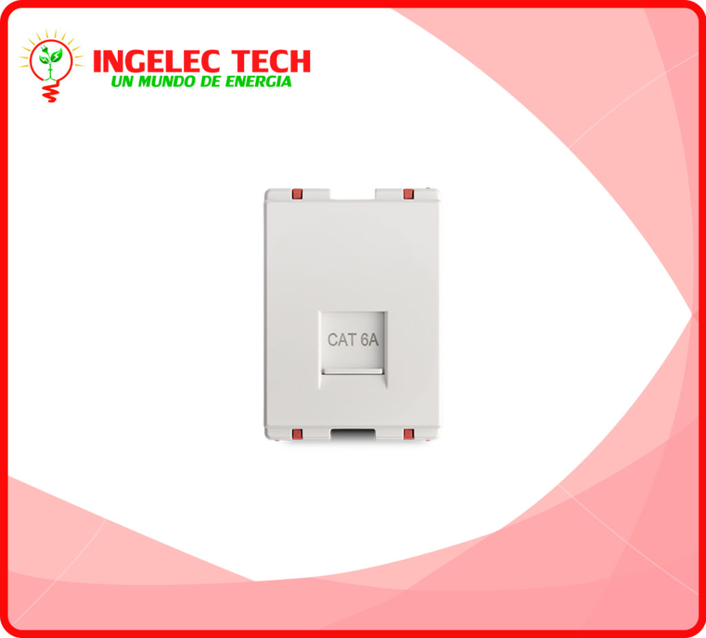 DADO JACK DATOS RJ45 CAT 6A 36mm, BLANCO, PLU60293 - VETO - Ingelec Tech
